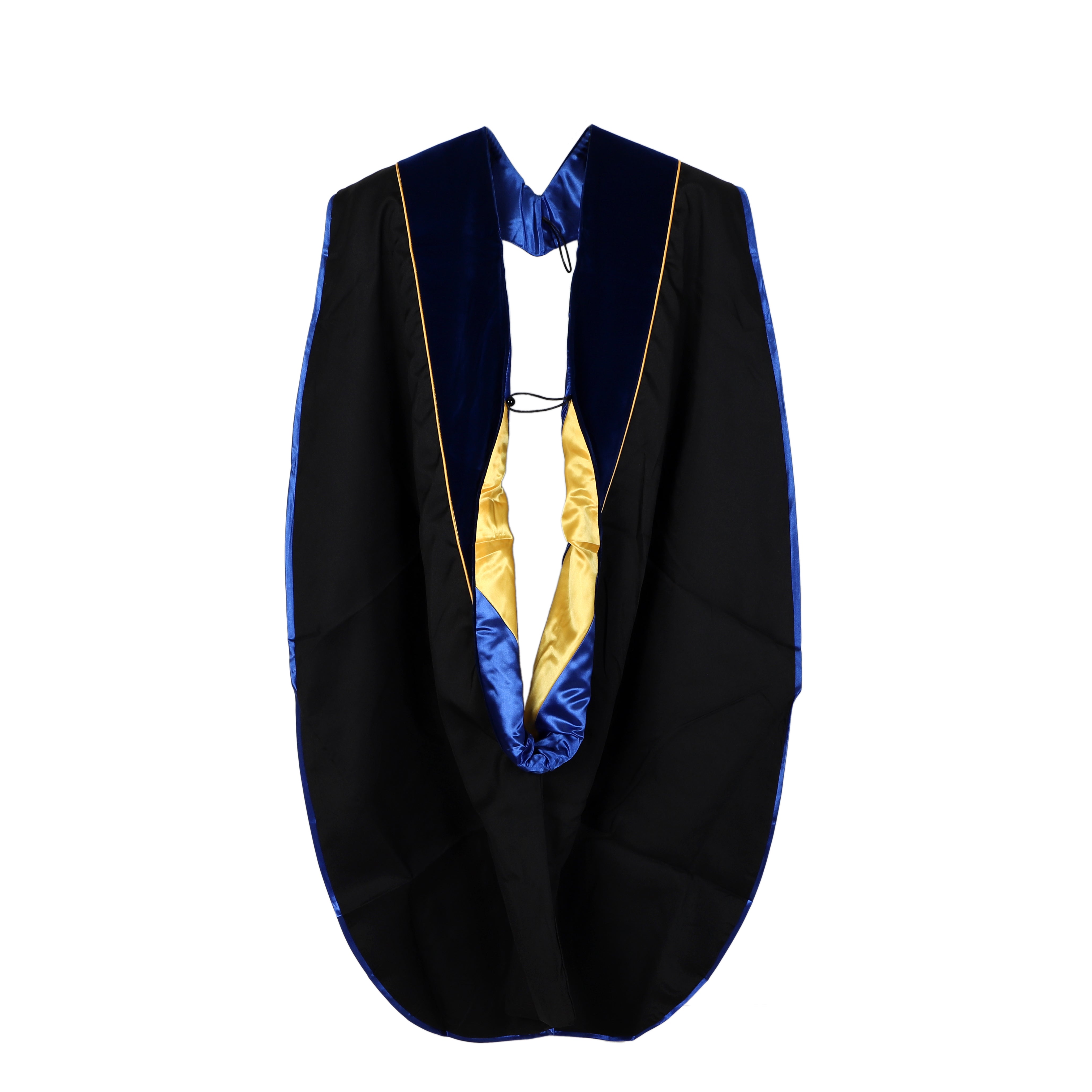 Newrara Deluxe Doctoral Graduation Hood with Gold Piping